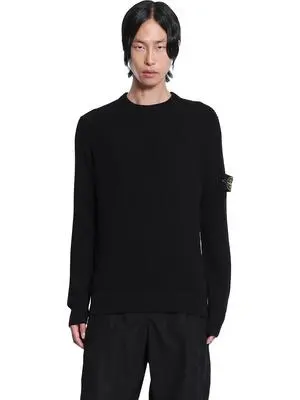 Stone Island Soft Organic Cotton Sweater - Black