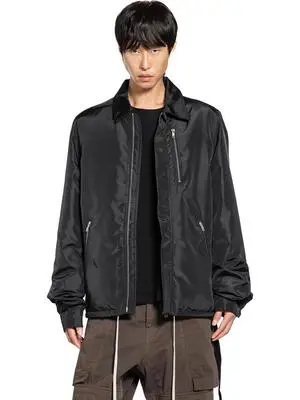 Rick Owens Nylon Zip-front Jacket - Black
