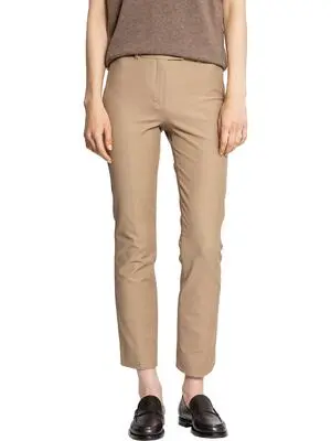Max Mara Stretch Cotton Blend Trousers - Beige
