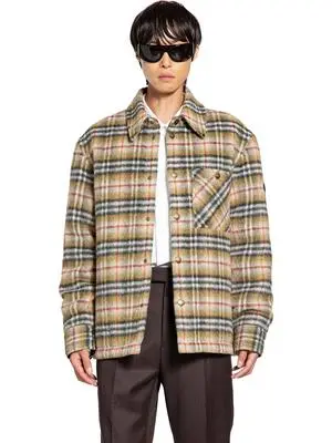 Burberry Check Wool Reversible Overshirt - Beige