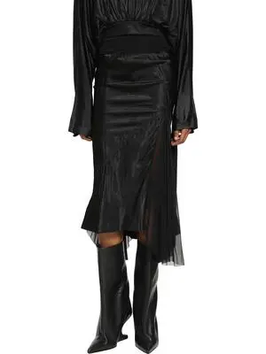 Rick Owens Temple A-line Bias Skirt - Black
