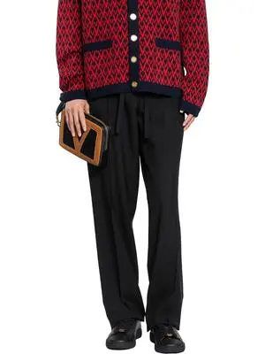 Valentino Garavani Wool Tailoring Trousers - Black