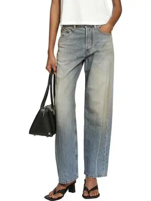 MAISON MARGIELA MM6 Maison Margiela Medium Blue Faded Straight Leg Jeans