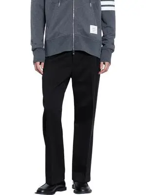 Thom Browne Gart Dyed Chinos In Cotton Twill - Black