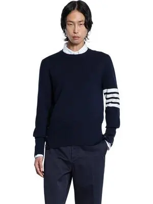 Thom Browne Milano Stitch 4-bar Sweater - Blue