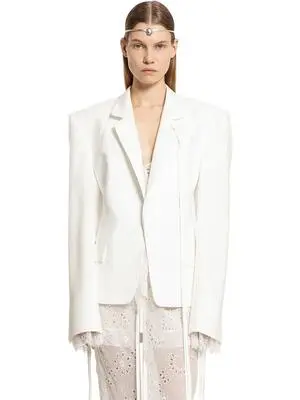 ANN DEMEULEMEESTER Susa Comfort Tailored Blazer - White