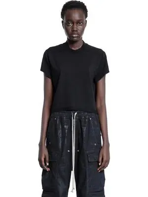 Rick Owens Cropped Small Level T-shirt - Black