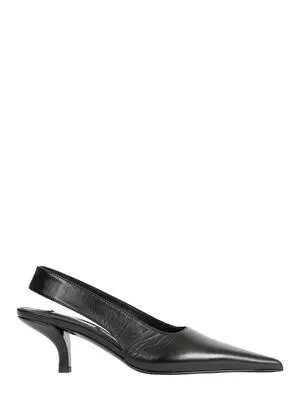 TOTEME Nappa Leather Slingback Kitten Heels - Black