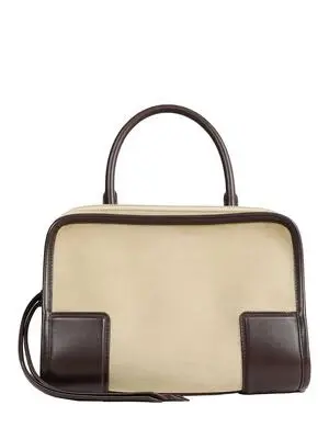 Loewe Amazona 180 Small Bag In Suede - Beige