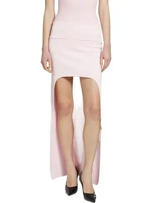 COURREGES Circle Edged Long Knit Skirt - Pink