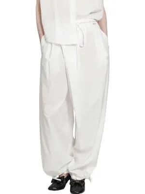 Marni Cotton Poplin Drawstring Trousers - White