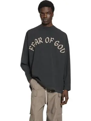 Fear Of God Printed Long Sleeve Tee - Black