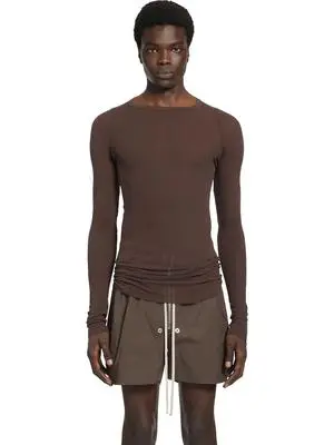 Rick Owens Temple Rib Ls T - Brown