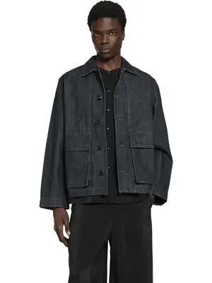 LEMAIRE Denim Boxy Jacket - Blue