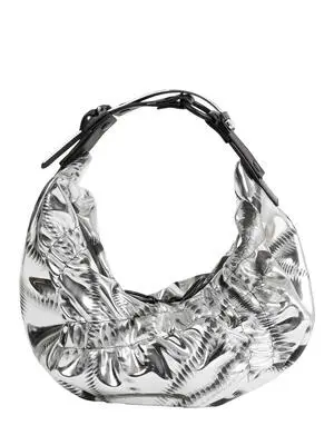 INNERRAUM Object Hm2 Small Crunch Half Moon Bag - Silver
