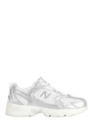 NEW BALANCE 530 Metallic Lace Up Sneakers - Silver