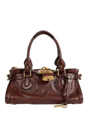 Chloé Chloé Grained Leather Paddington Bag Brown