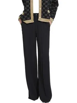 Gucci Silk Jacquard Trousers - Blue