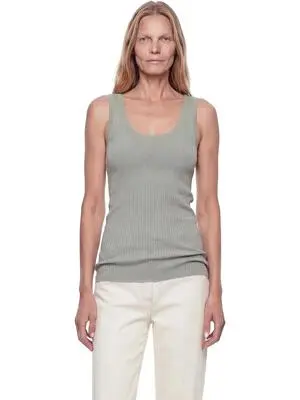 Max Mara Ghiro Ribbed Tank Top - Green