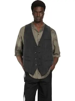 ANDREA YA AQOV Lyocell Nylon Tailored Vest - Black