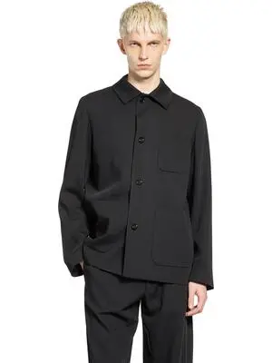 LARDINI Linen Overshirt - Blue