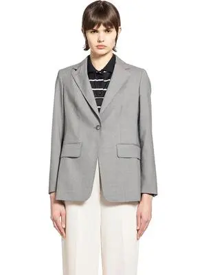 Max Mara Single-breasted Wool Blazer - Grey
