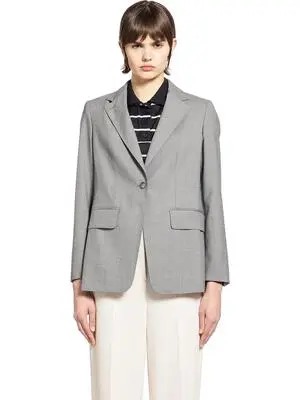 Max Mara Single-breasted Wool Blazer - Grey