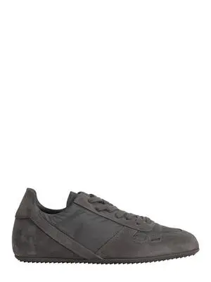 Rick Owens Temple Minimal Suede And Technical Fabric Sneakers - Grey