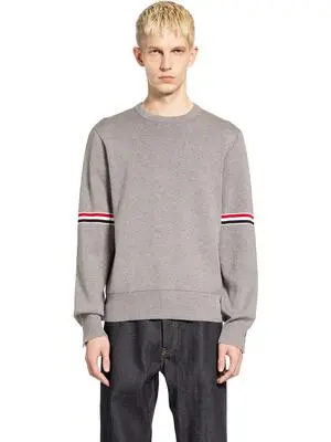Thom Browne Milano Stitch Rwb Sweater - Grey