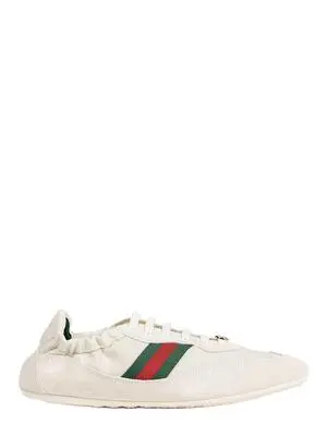 Gucci Gg Canvas & Suede Lace-up Sneakers - Off-white