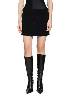 COURREGES Buttoned Mini Skirt - Black