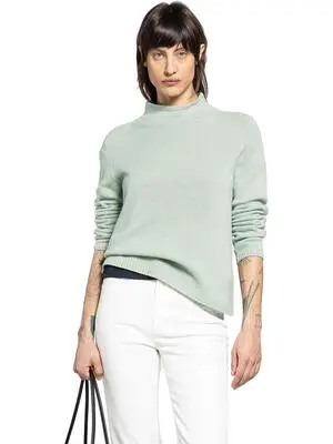 Max Mara Wool Cashmere Polo Neck Sweater - Green