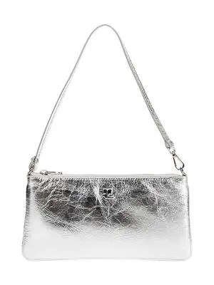 COURREGES Zipped Leather Pouch - Silver