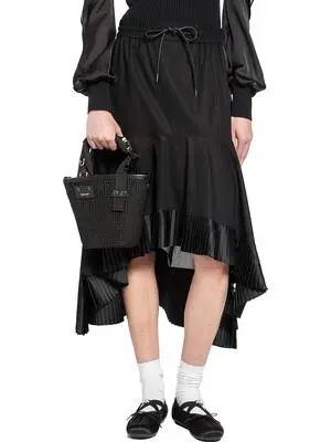 SACAI Sacai Cotton Broadcloth Skirt With Pleated Hem