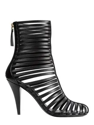 Givenchy Cage Leather Ankle Boots - Black
