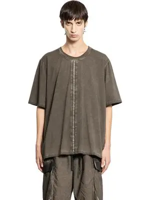 UMA WANG Overdyed Cotton T-shirt - Brown
