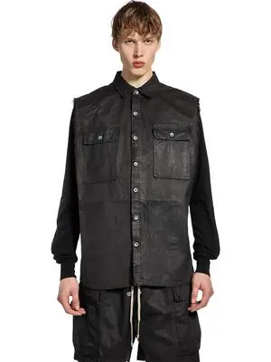 Rick Owens Temple Sl Tommy Outershirt - Black