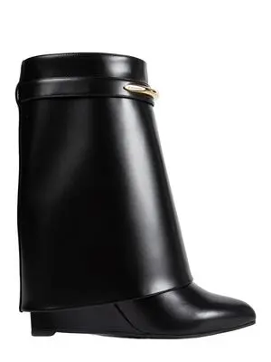 Givenchy Shark Pinch Leather Ankle Boots - Black