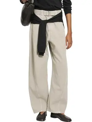 LEMAIRE Twisted Belted Twill Pants - Grey