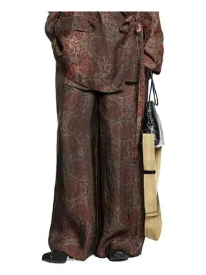 UMA WANG Floral Print Wide-leg Trousers - Red