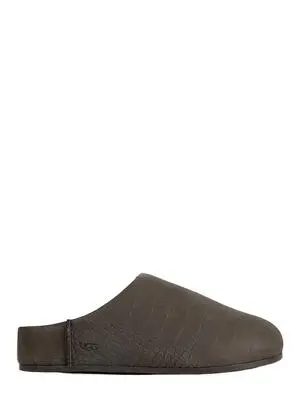 UGG UGG Elea Embossed Suede Shearling Lined Slip-On Slippers Grey
