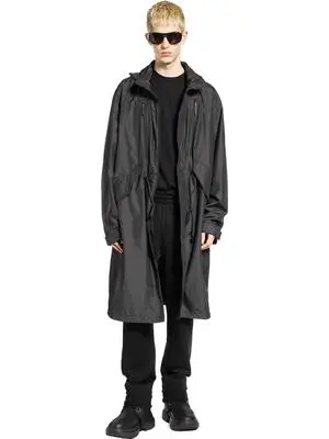 Moncler Aliso Hooded Rain Coat - Black