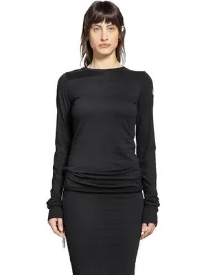 Rick Owens Moncler X Long Sleeve Cotton T-shirt - Black