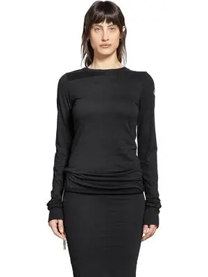 Rick Owens Moncler X Long Sleeve Cotton T-shirt - Black