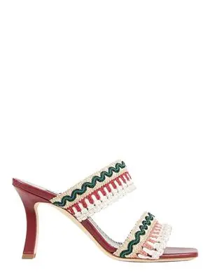 Manolo Blahnik Mabecomu Square Toe Stiletto Sandals - Beige