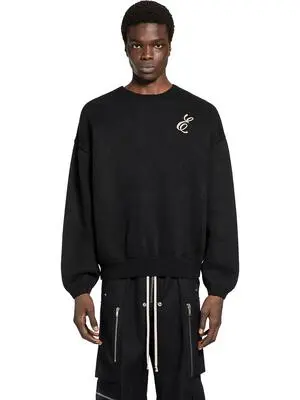 Fear Of God Waffle Knit Crewneck Sweater - Black