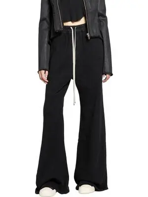 Rick Owens Wide Leg Cotton Pants - Black