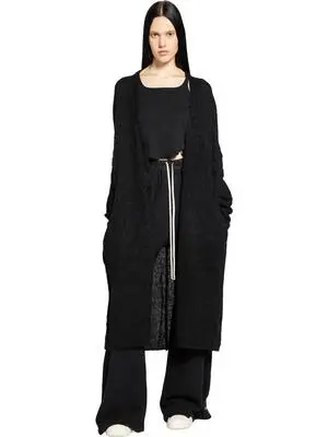 THOM KROM Hairy Alpaca Blend Knit Cardigan - Black