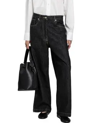 Studio Nicholson Wide Leg Jeans - Black