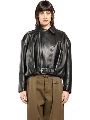 Loewe Biker Jacket In Nappa Lambskin - Black
